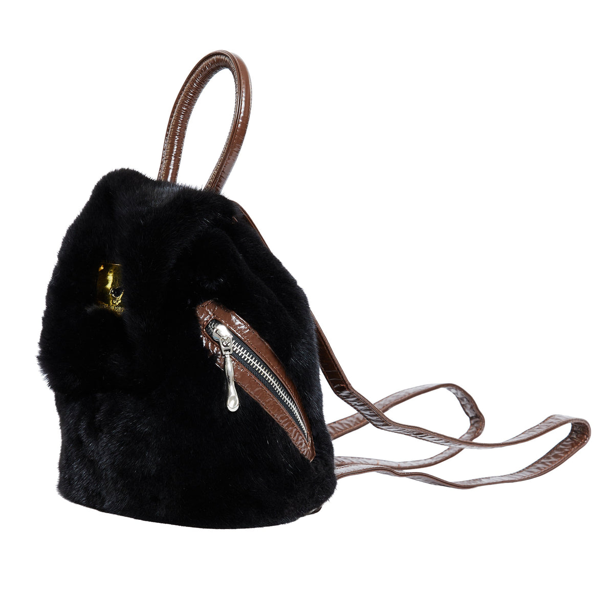 Real Mink Backpack Black – Itsza Minky
